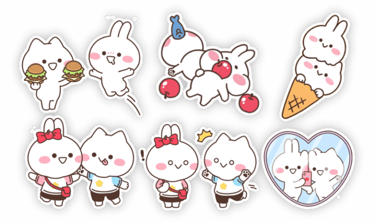 100+ Sticker Mimi và Neko dễ thương khiến ai cũng mê tít