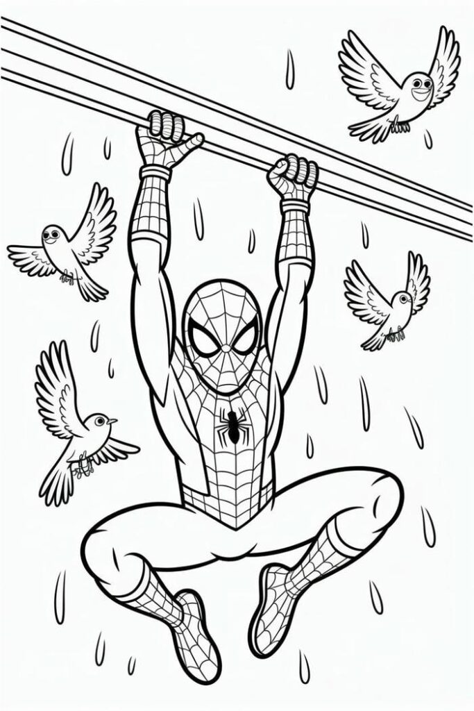 Lưu gấp 143+ tranh tô màu Spider Man đẹp nhất bé nào cũng mê