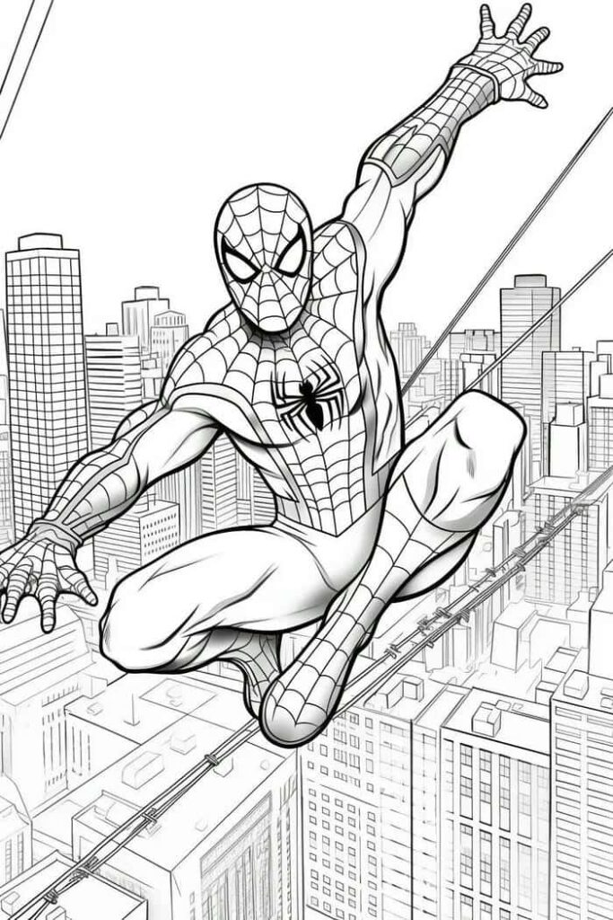 Lưu gấp 143+ tranh tô màu Spider Man đẹp nhất bé nào cũng mê