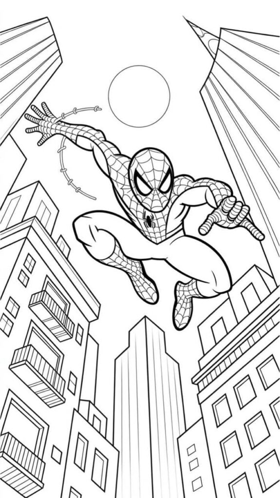 Lưu gấp 143+ tranh tô màu Spider Man đẹp nhất bé nào cũng mê