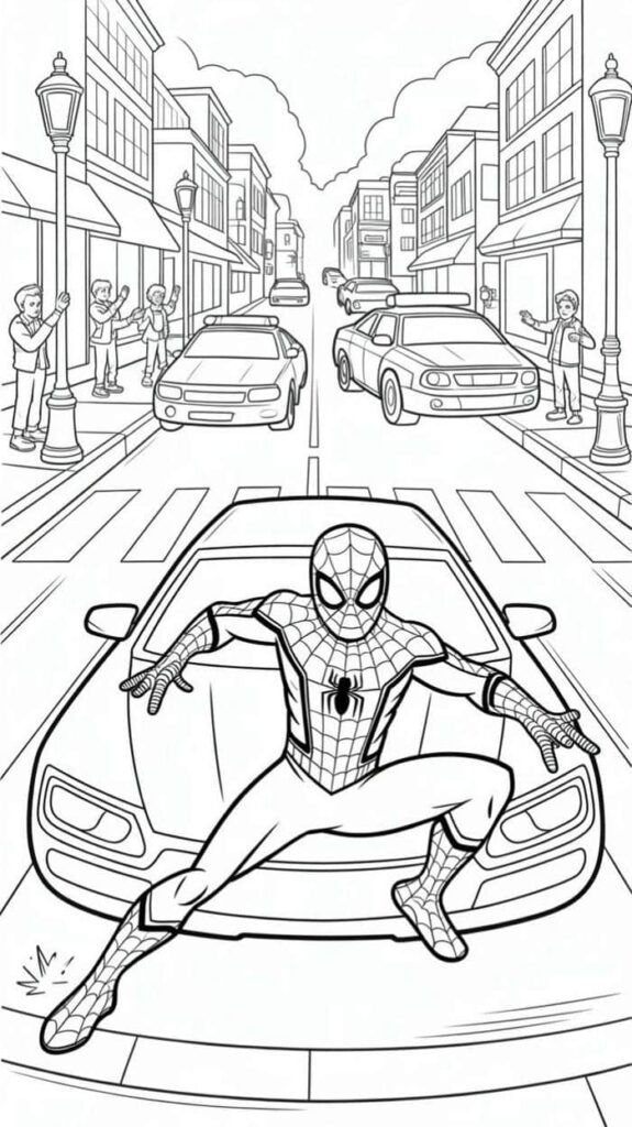 Lưu gấp 143+ tranh tô màu Spider Man đẹp nhất bé nào cũng mê