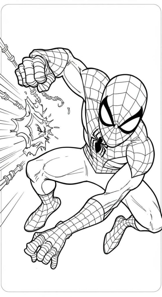 Lưu gấp 143+ tranh tô màu Spider Man đẹp nhất bé nào cũng mê